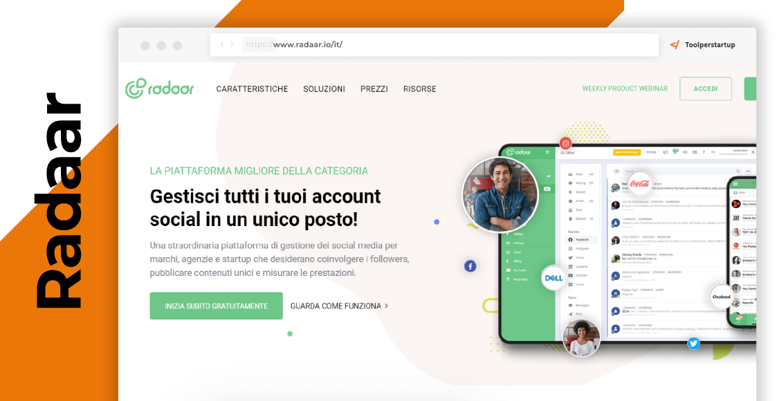 Radaar: un hub unico per tutti i tuoi social